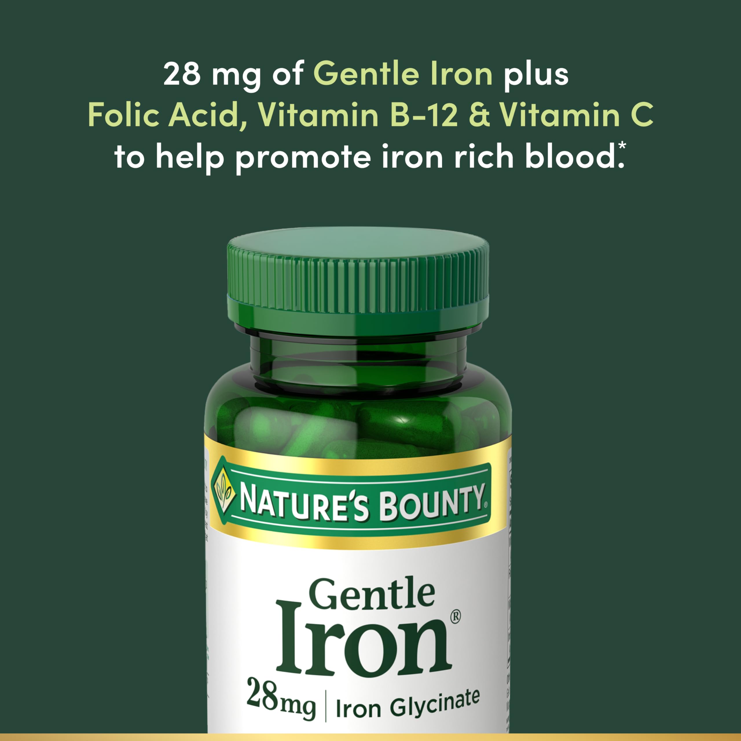 iron capsules with folic acid and B-12