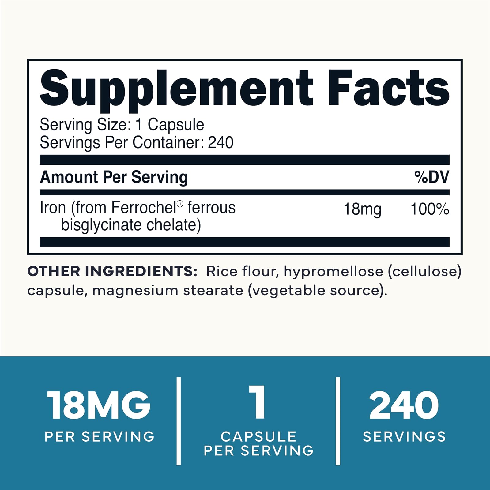 iron chelate capsules for energy
