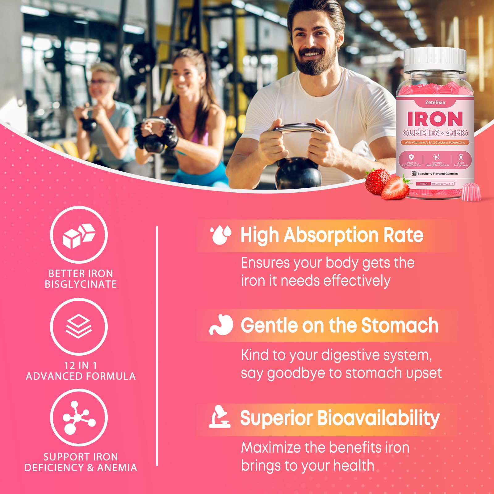 iron deficiency gummies with folate