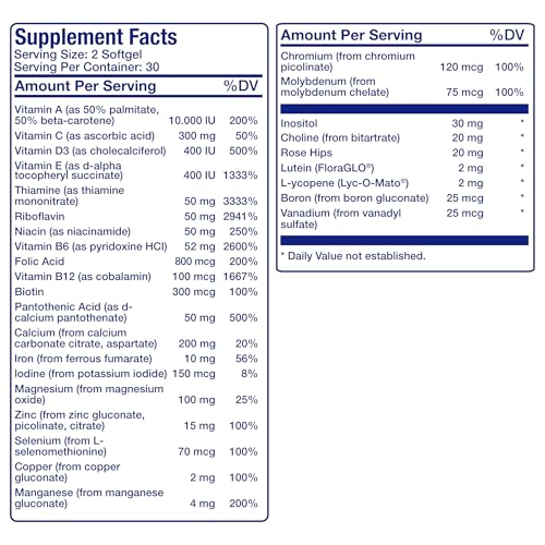 iron enriched adult multivitamin