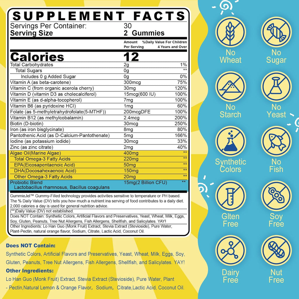 iron enriched gummy multivitamin for children
