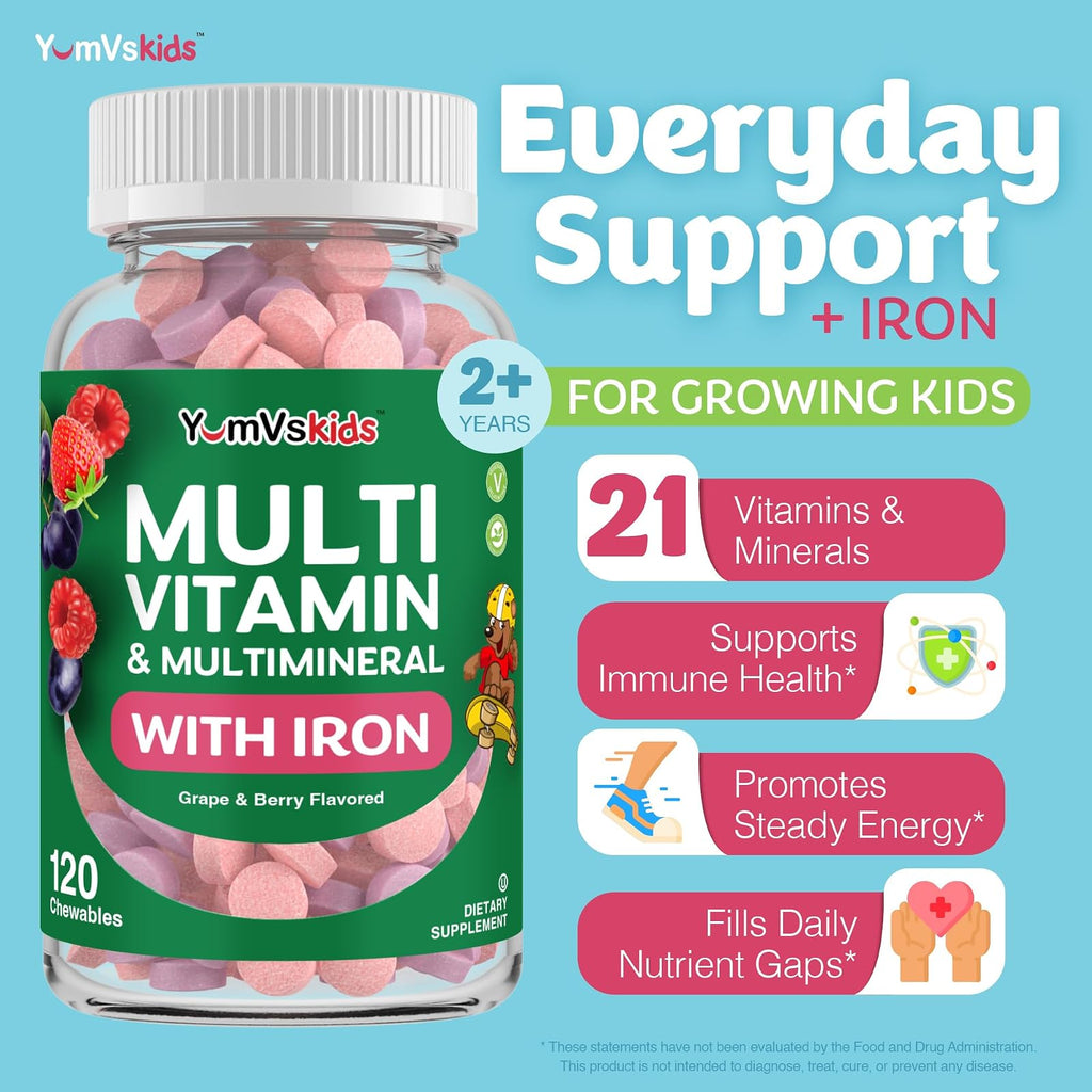 iron enriched kids multivitamin tablets