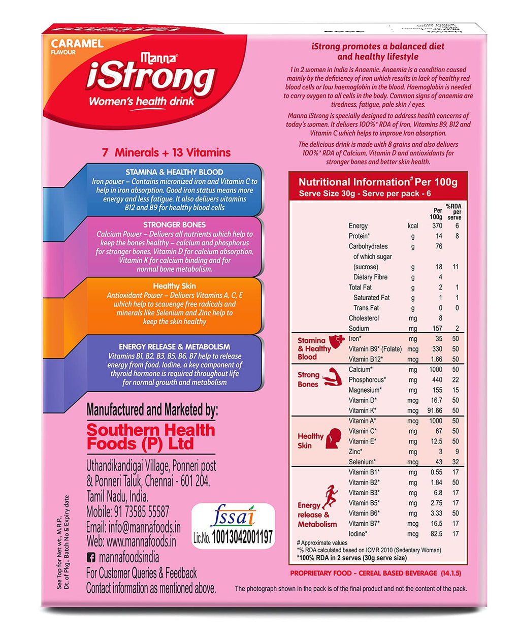 iron fortified wellness supplement