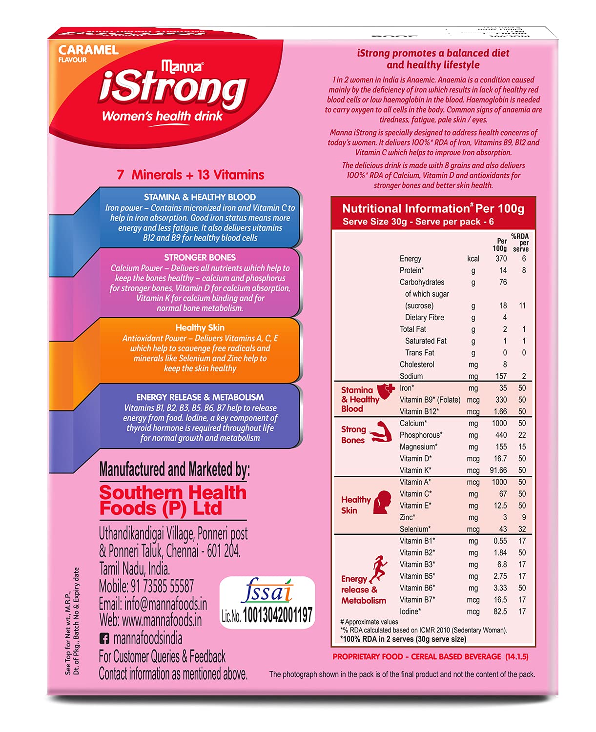 iron fortified wellness supplement