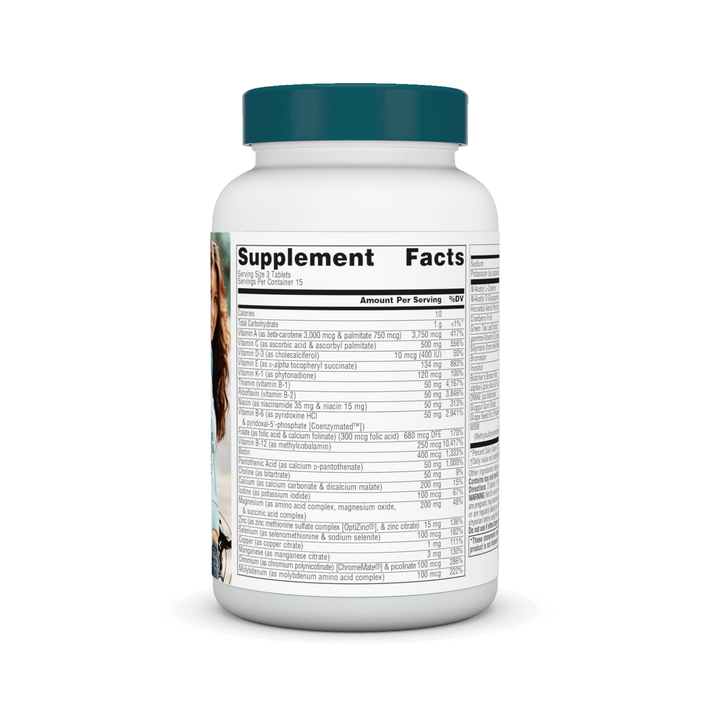iron-free blended vitamin supplement