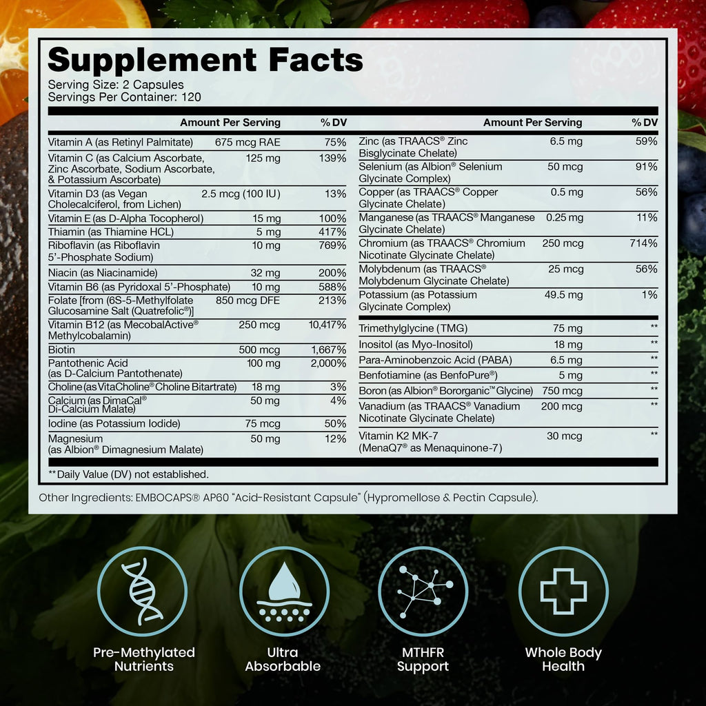 iron-free blended vitamin supplements