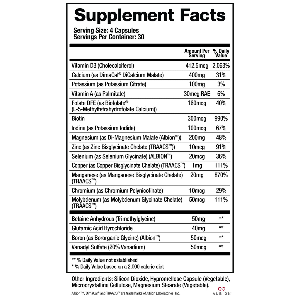 iron-free mineral supplement for immunity