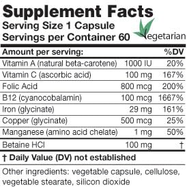 iron glycinate with essential vitamins