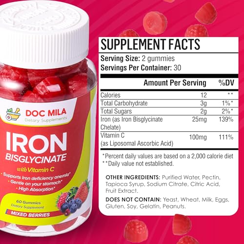 Iron gummies for adults and children