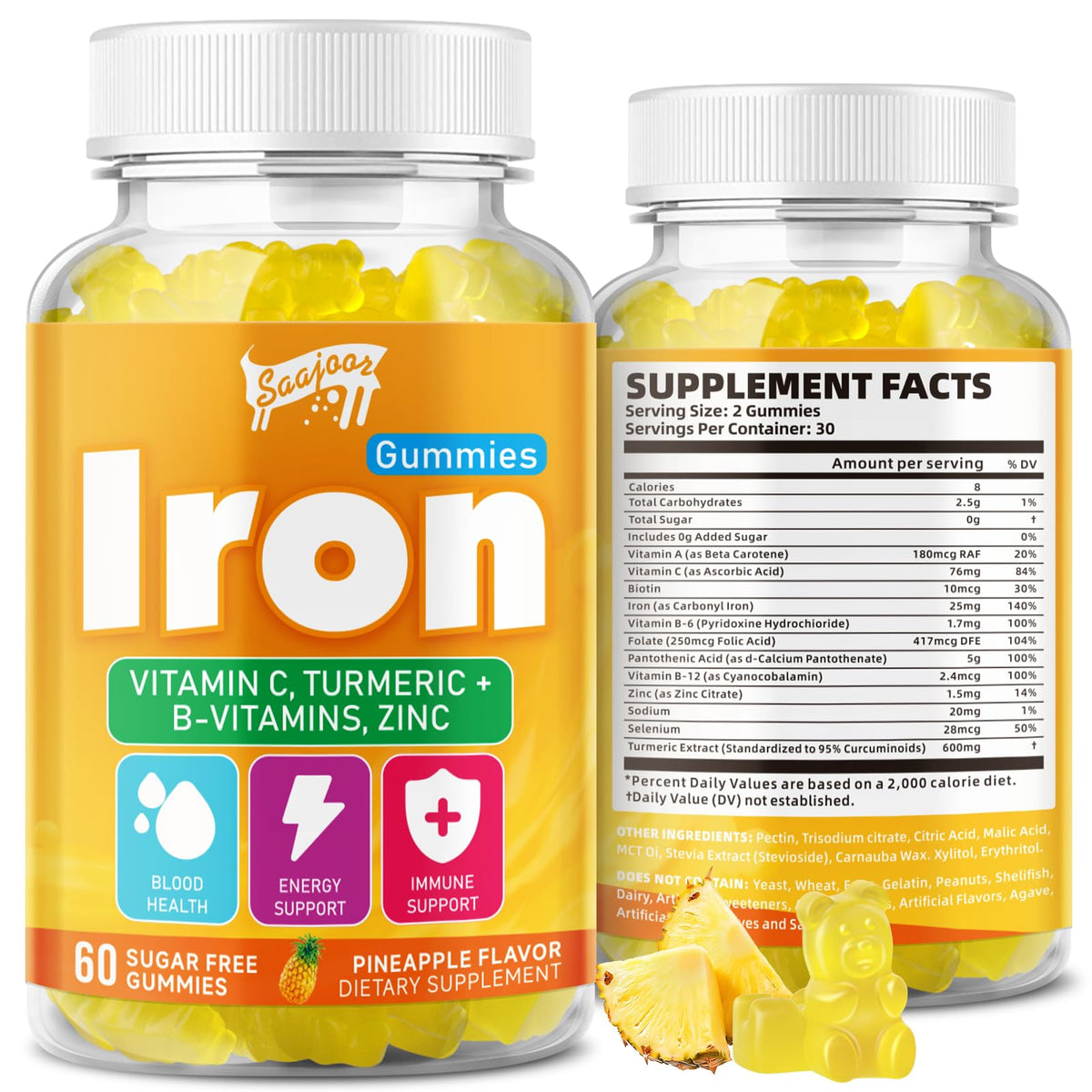 Iron gummies for daily health