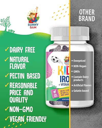 Iron gummies for energy and vitality