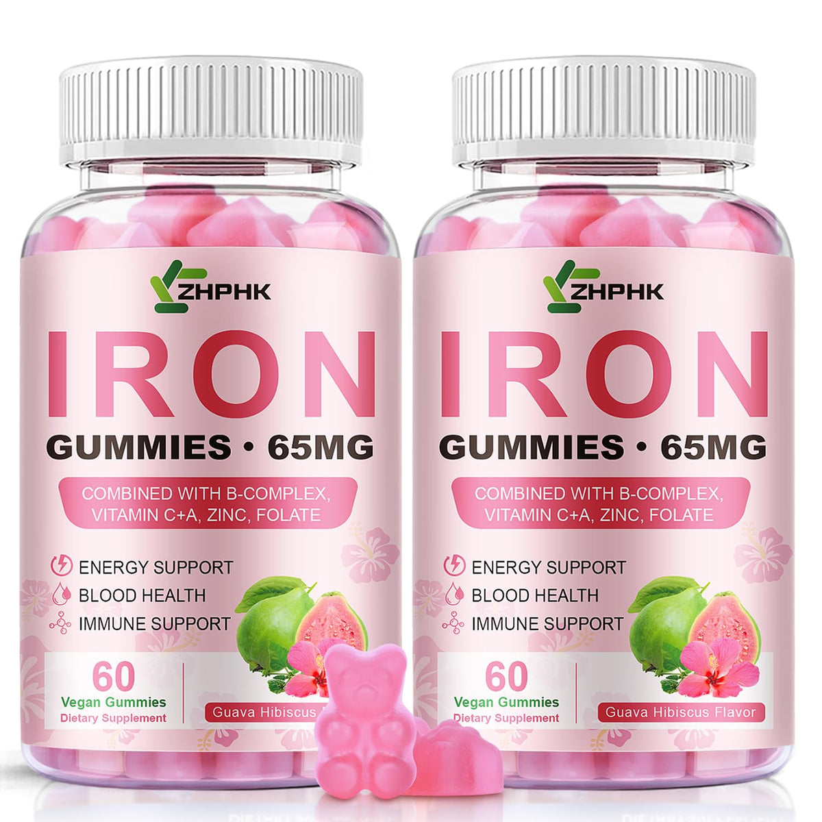 Iron gummies for energy boost