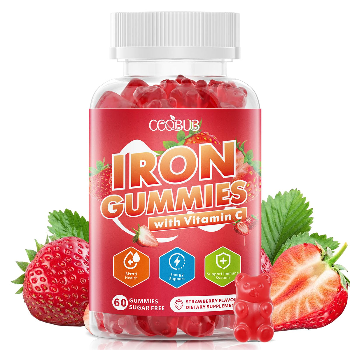 Iron gummies for energy boost