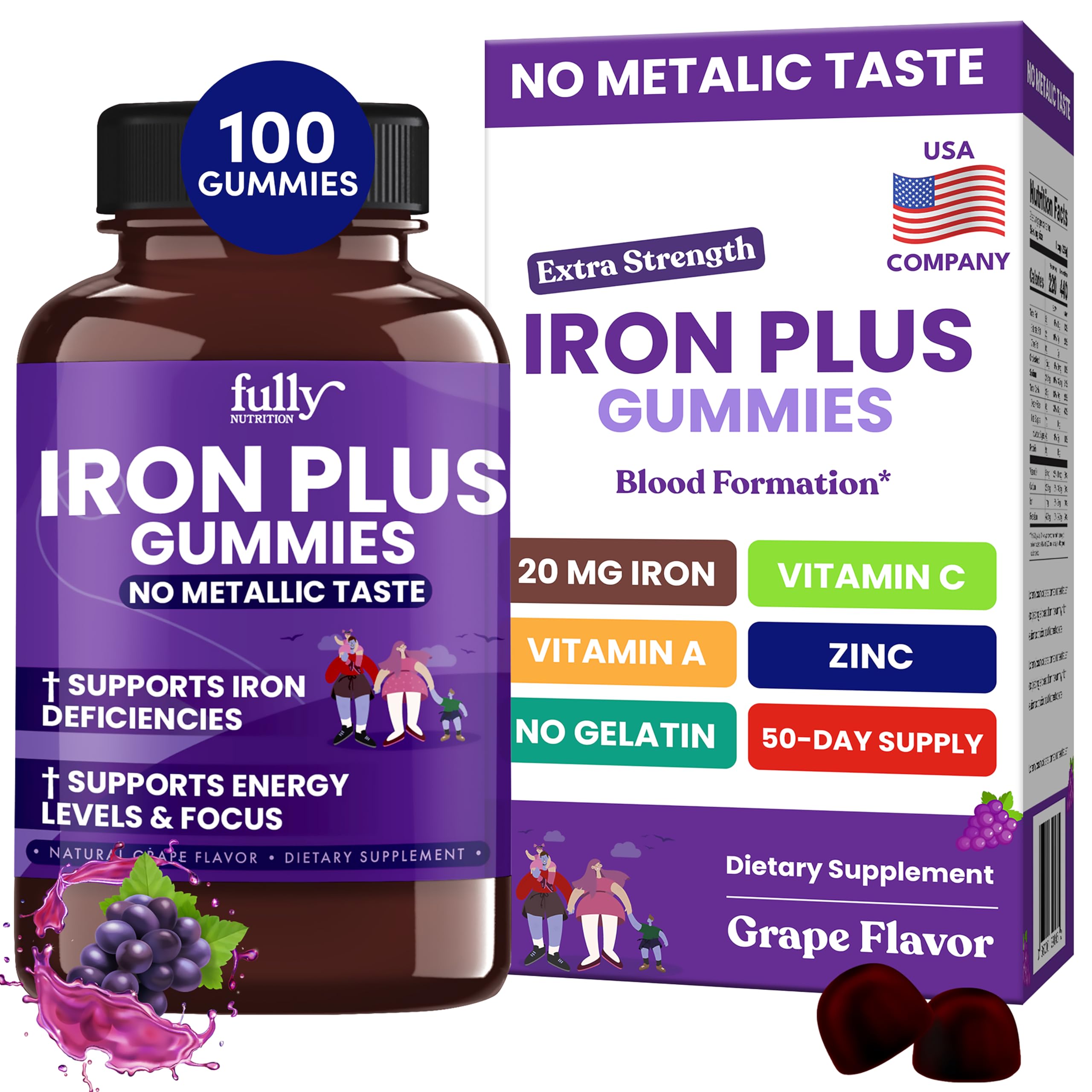 iron gummies for energy support