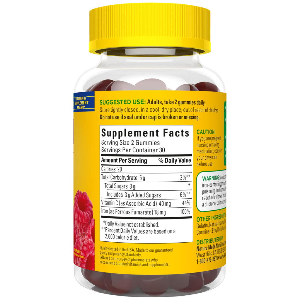 Iron gummies for overall vitality