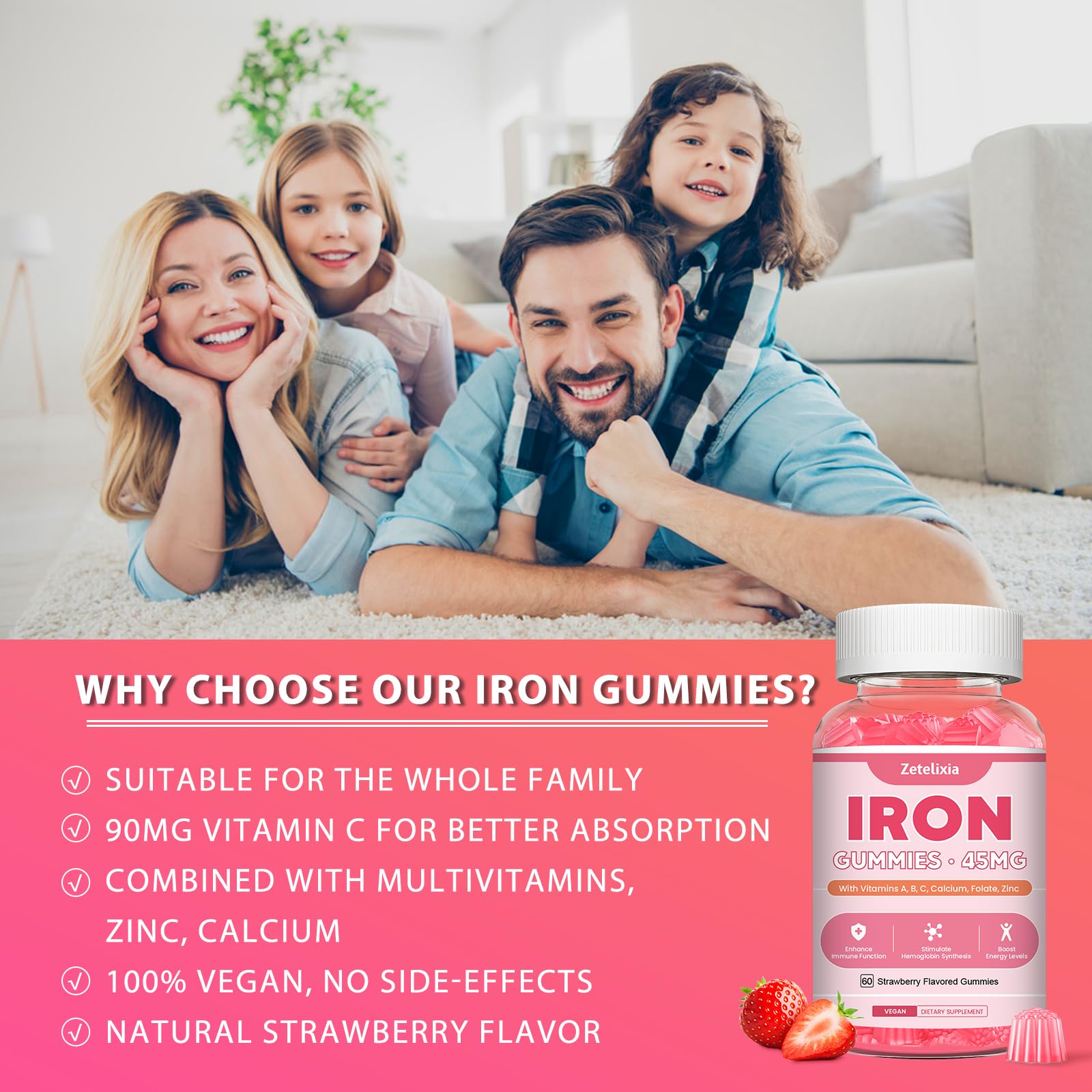 iron gummies with CoQ10 for energy
