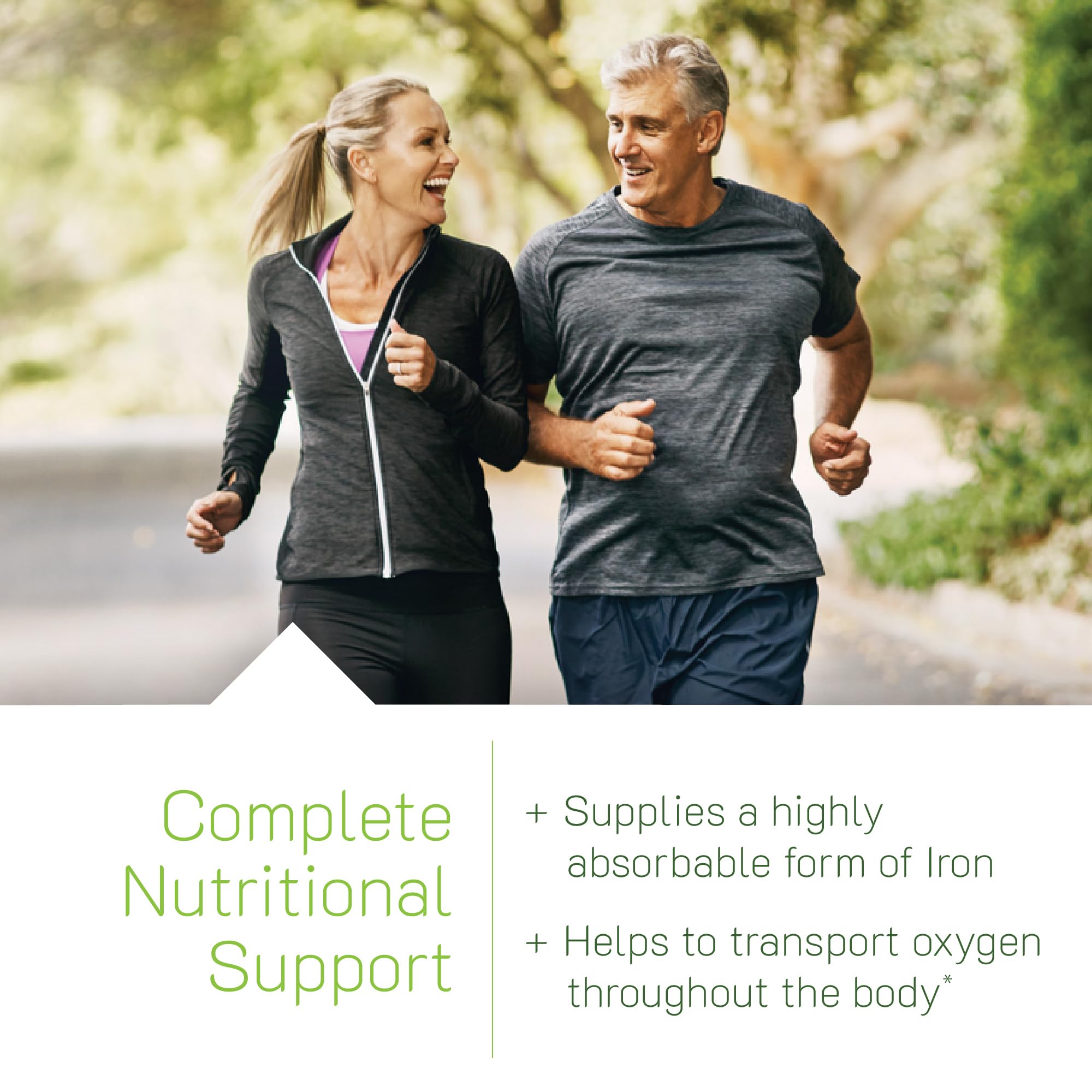 Iron-infused blended vitamin supplements