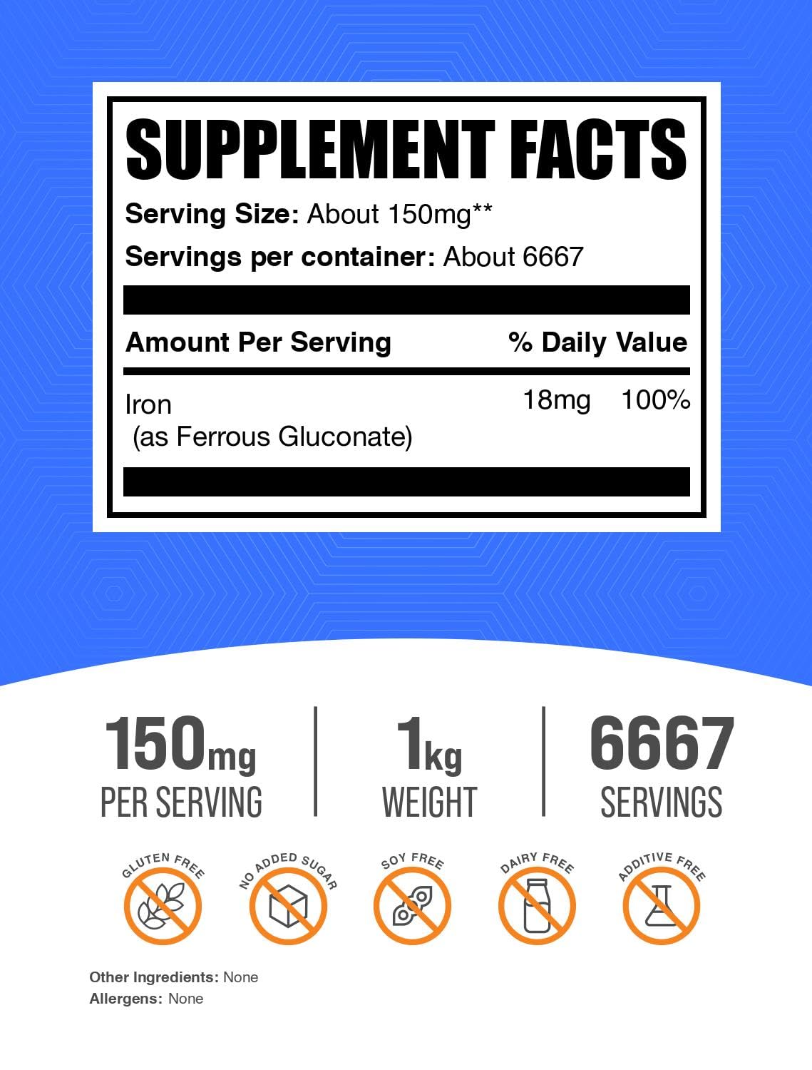 Iron supplement for daily energy