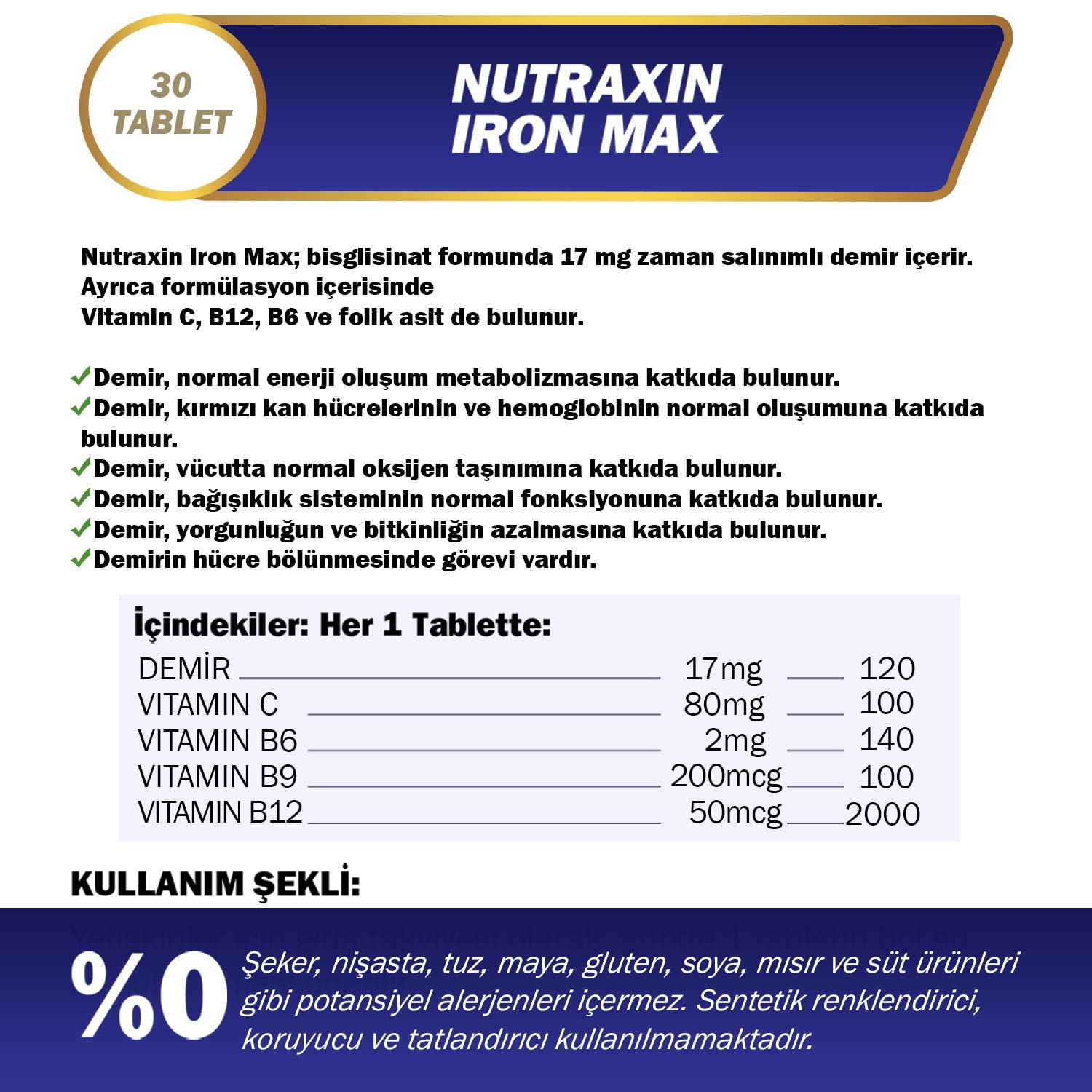 Iron supplement for energy boost