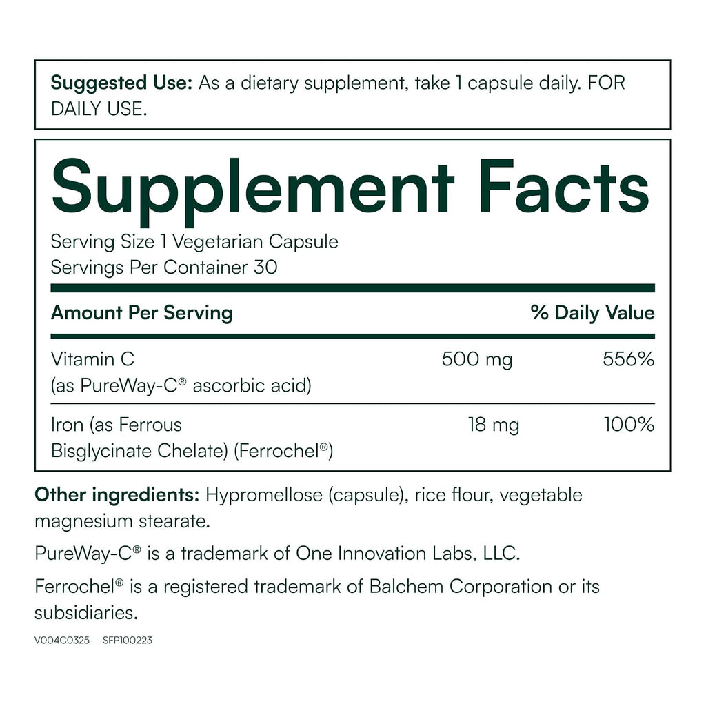 Iron supplement for energy support