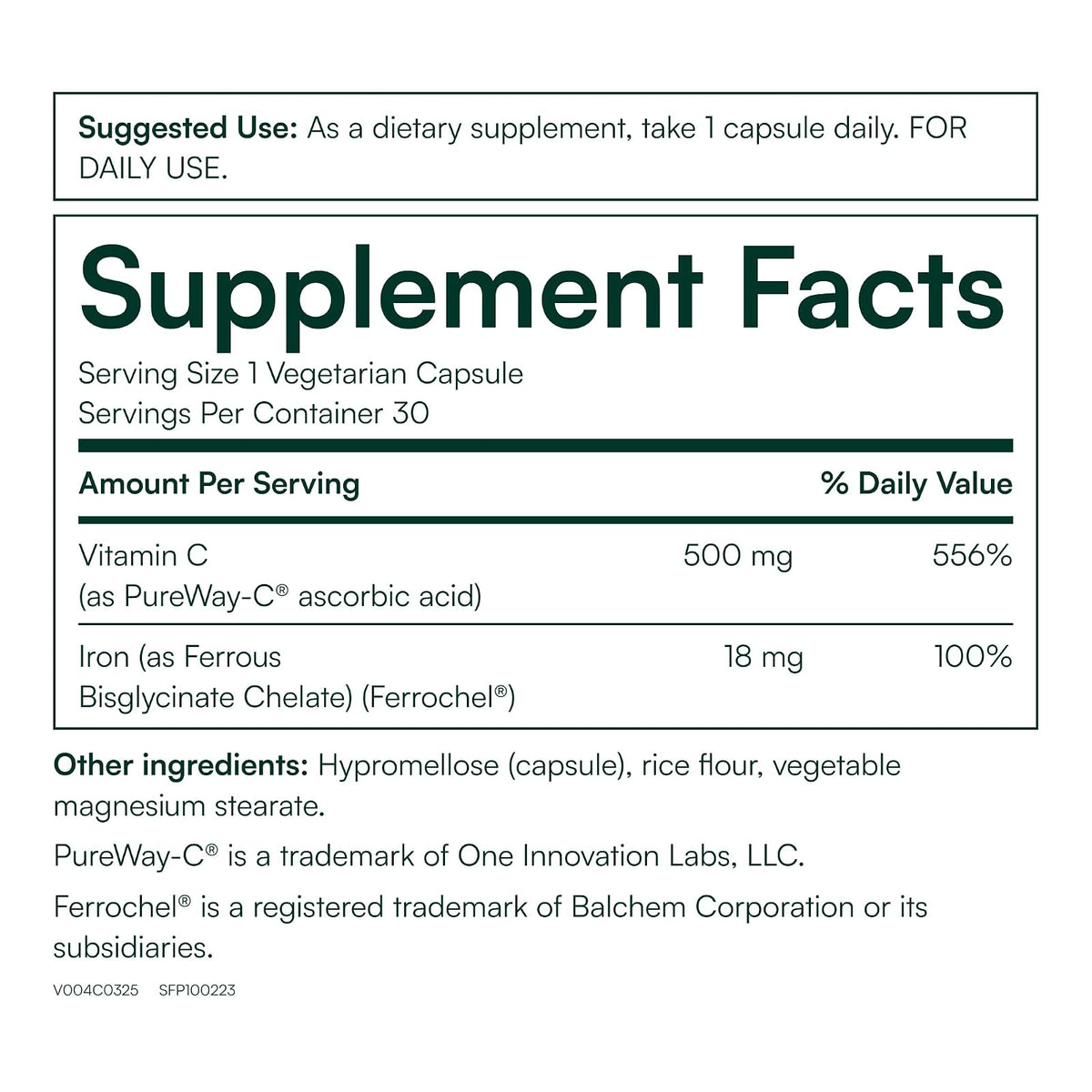 Iron supplement for energy support