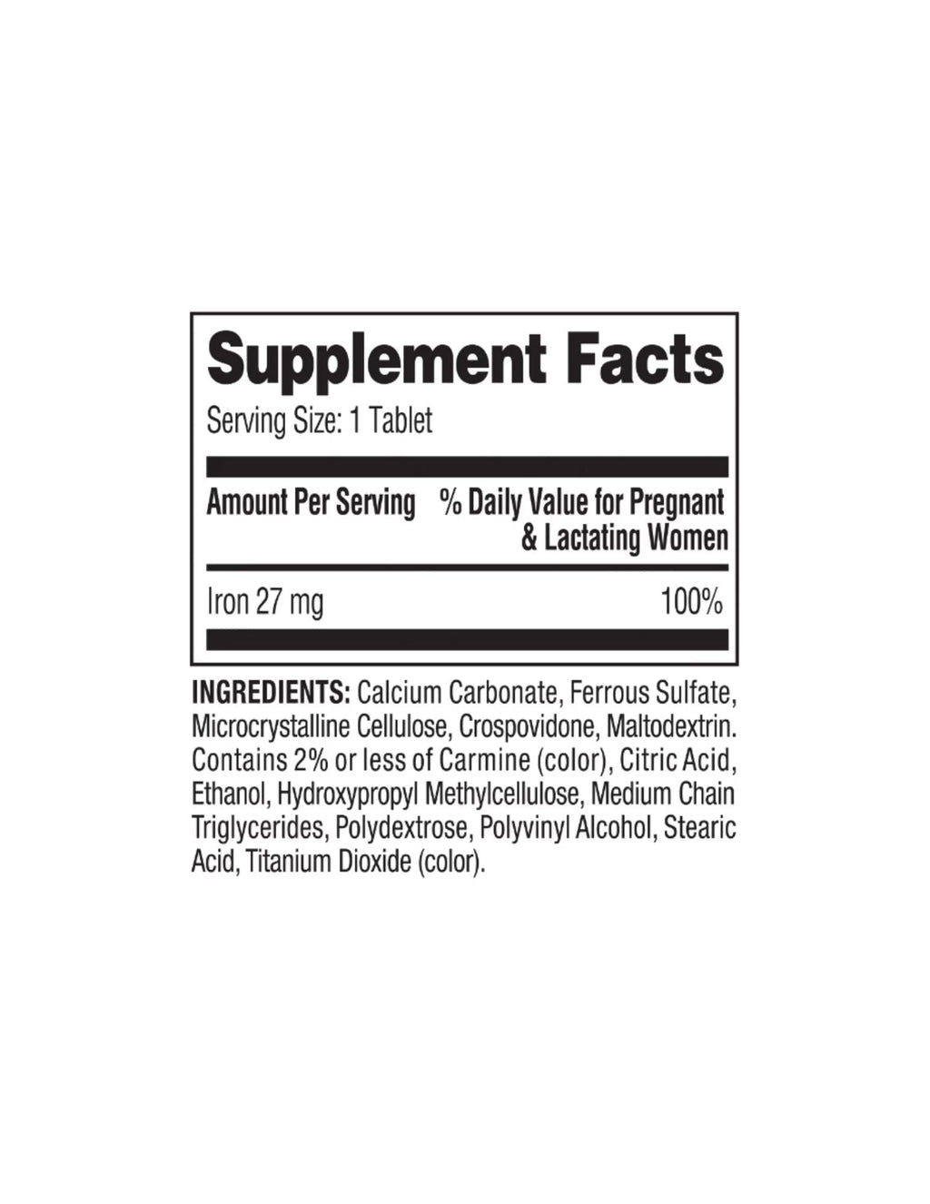 Iron supplement for improved vitality