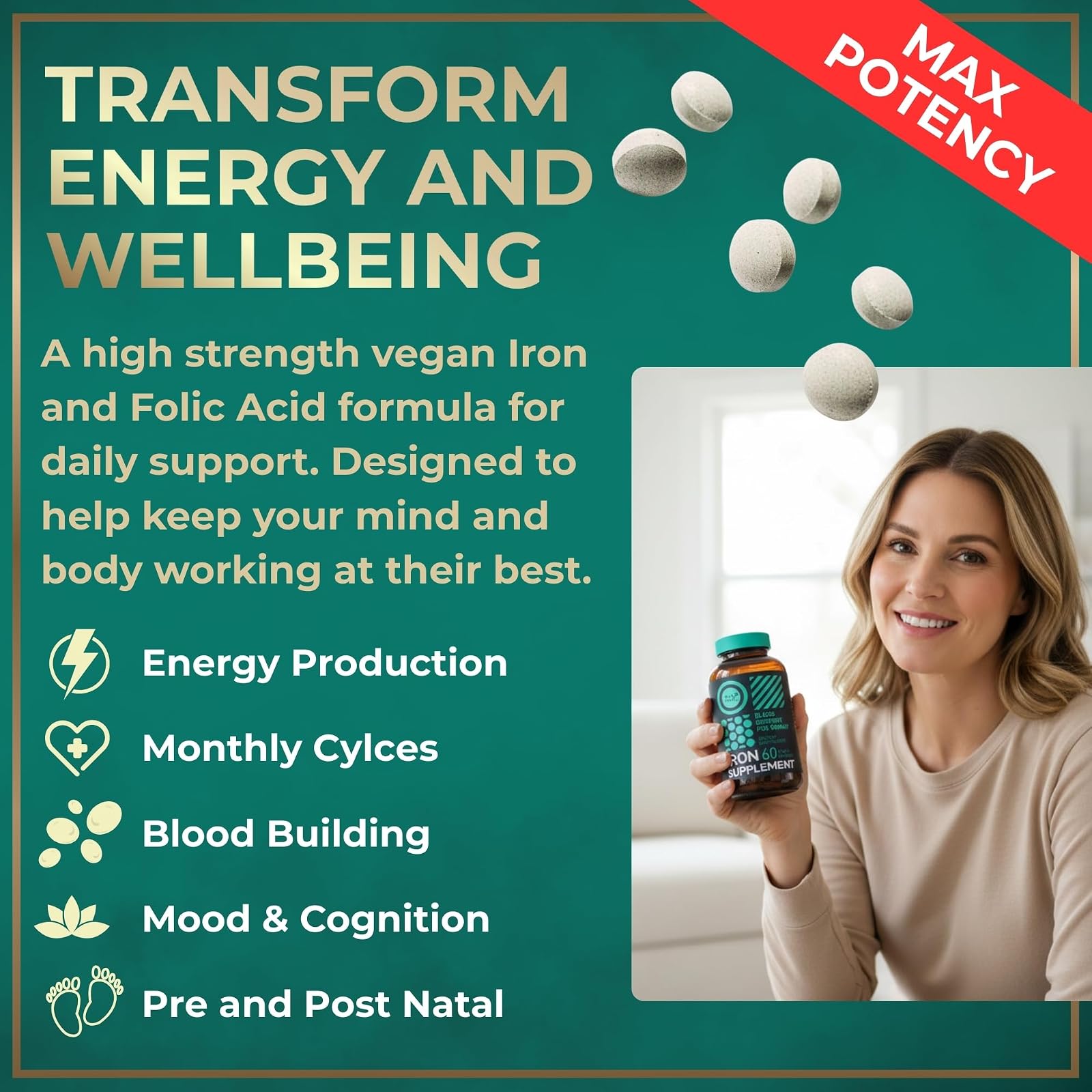 Iron supplement for plant-based diet