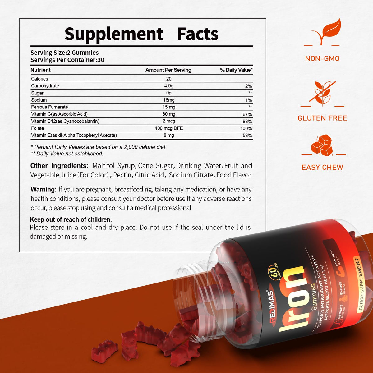 Iron supplement for plant-based diets