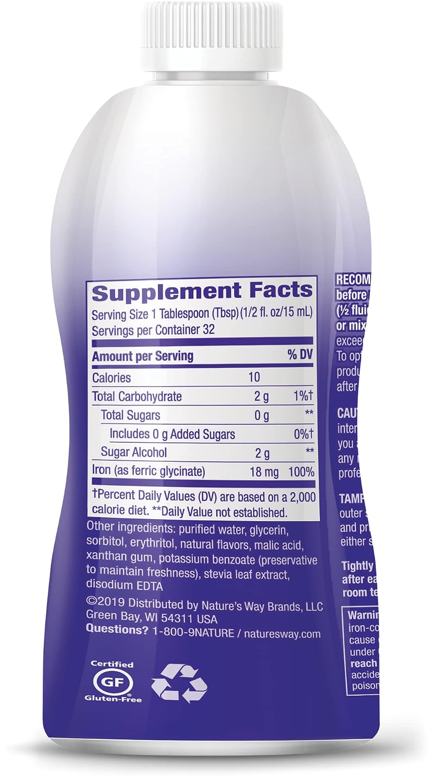 Iron supplement for vegan diets