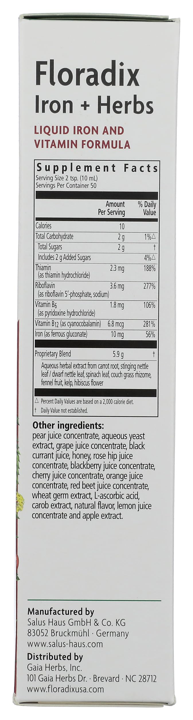 iron supplement with herbal blend