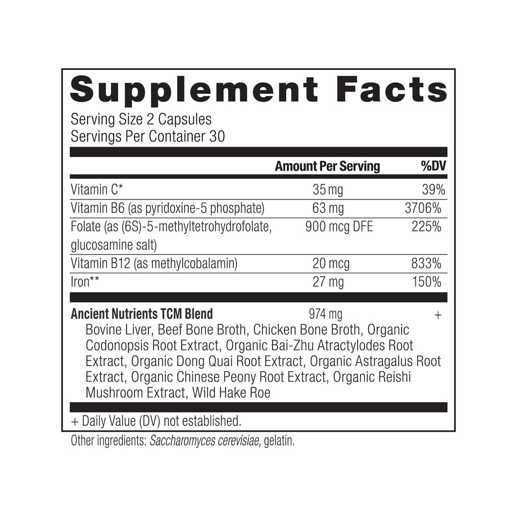 Iron supplements with B vitamins