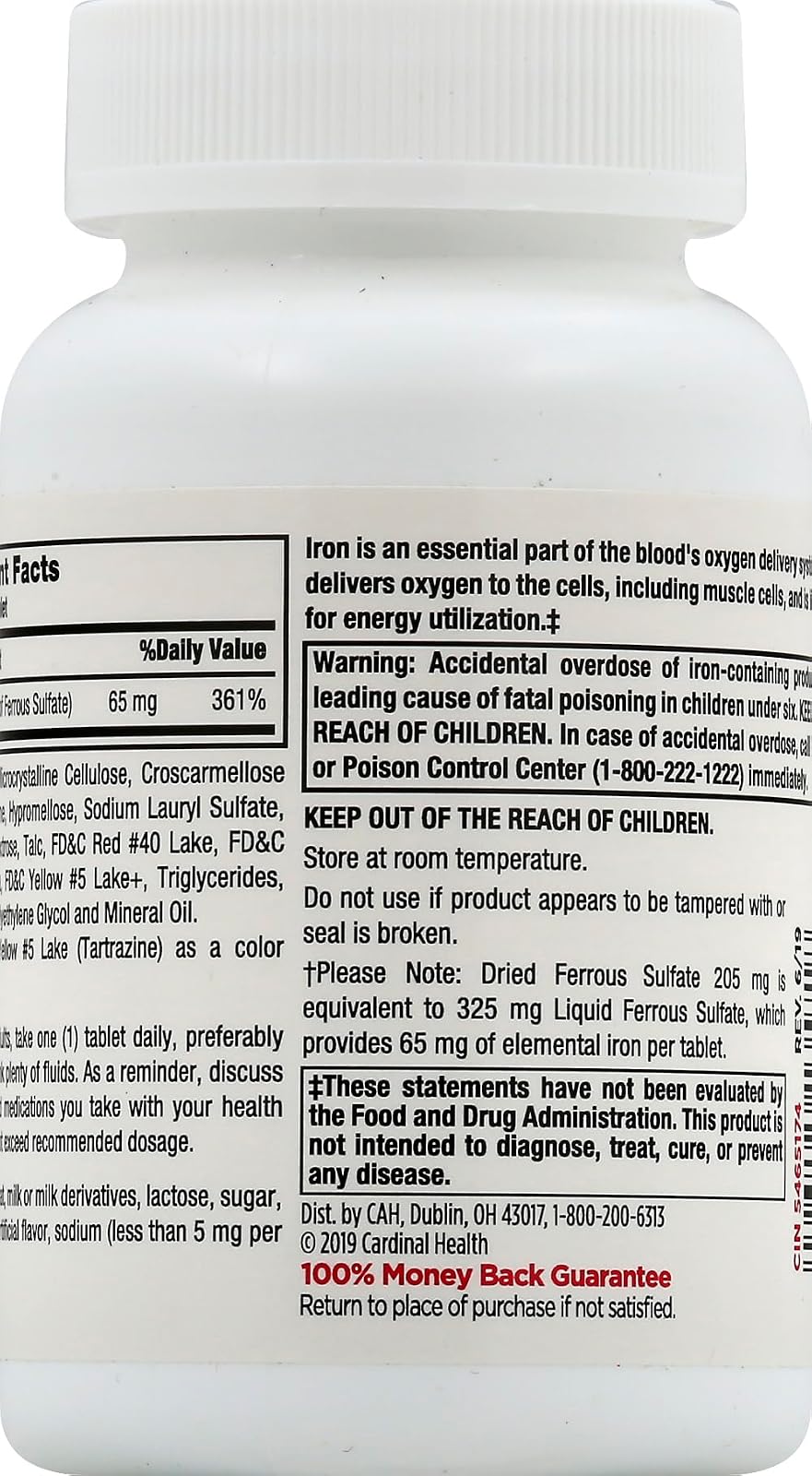 Iron tablets for daily wellness