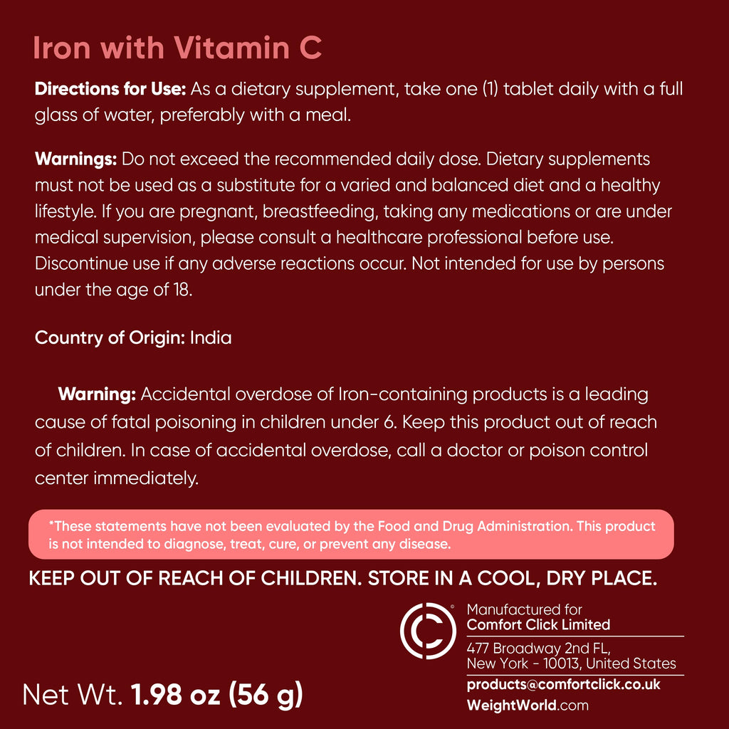 Iron tablets for fatigue relief