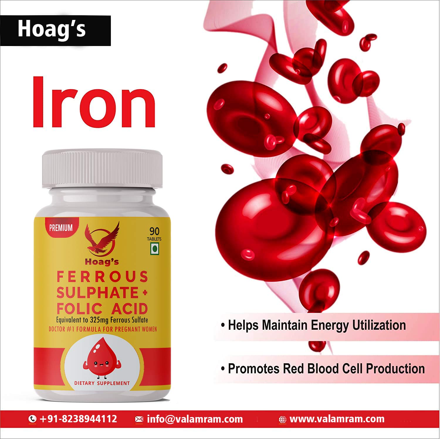 Iron tablets for healthy metabolism