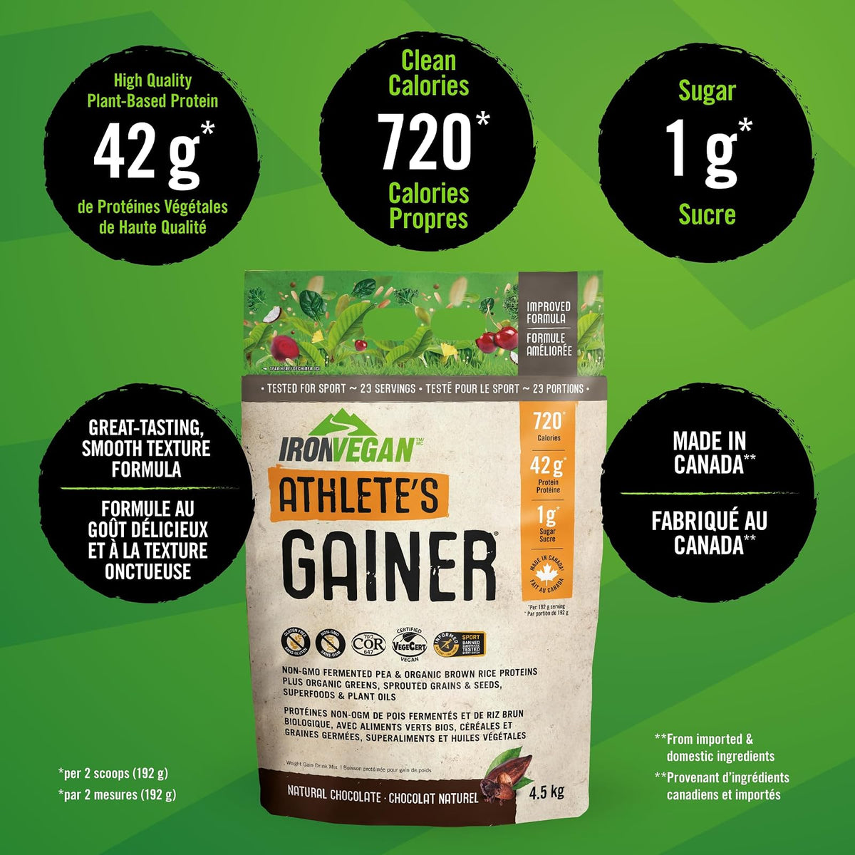 Iron Vegan Athlete's gainer benefits