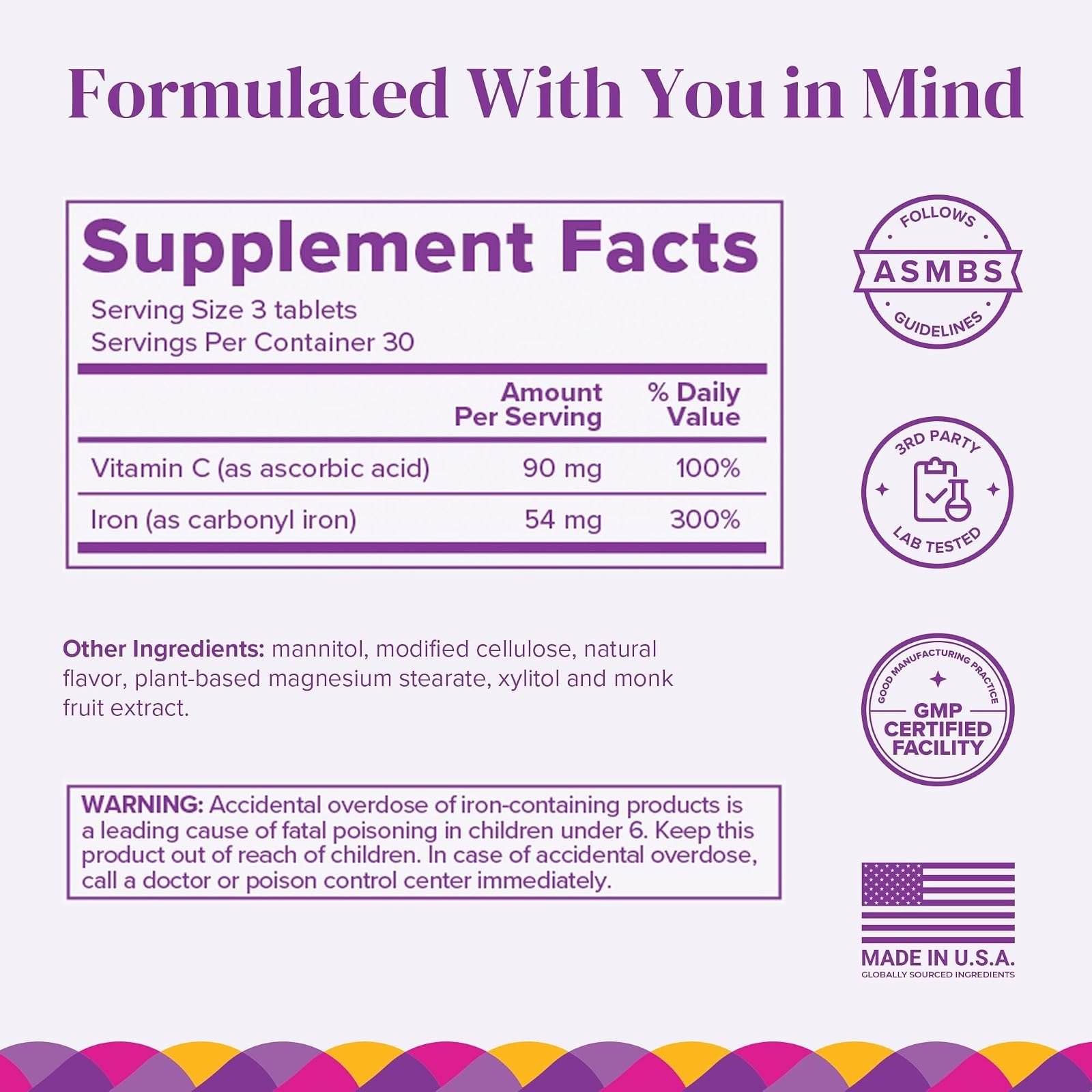 iron with vitamin C tablets