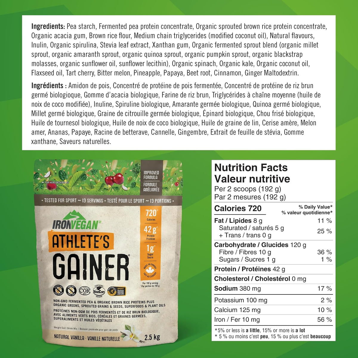 Ironvegan gainer for healthy weight gain