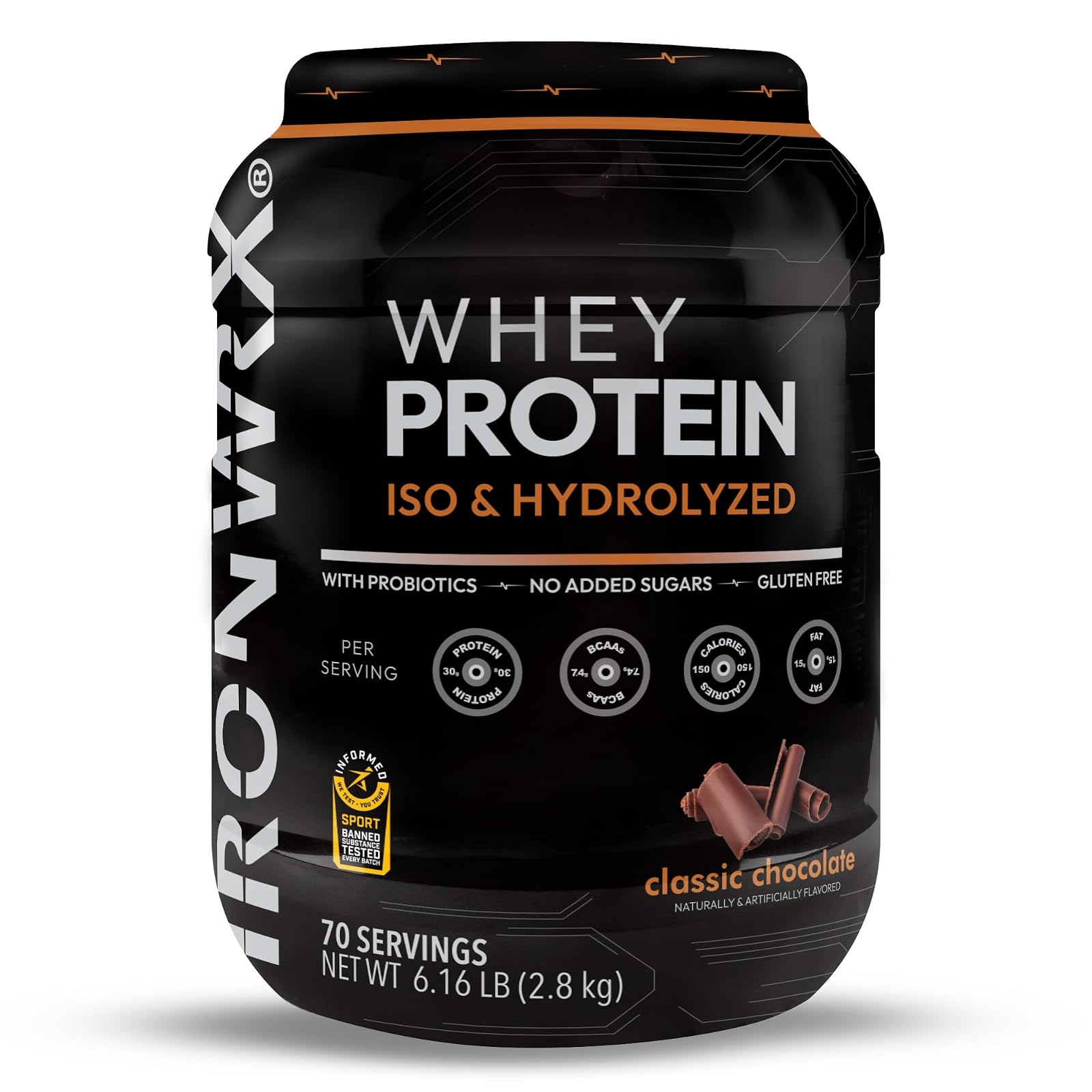 IRONWRX chocolate whey protein isolate
