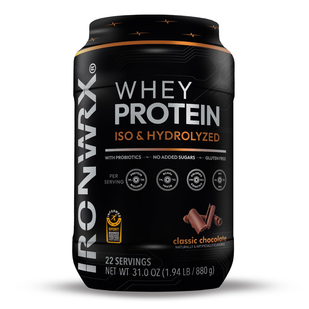 IRONWRX chocolate whey protein isolate