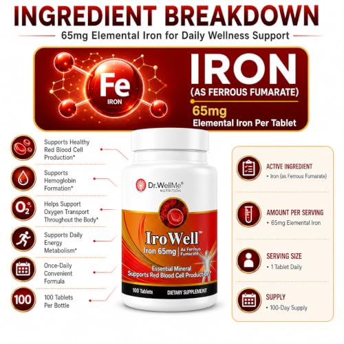 Irowell iron tablets for vitality