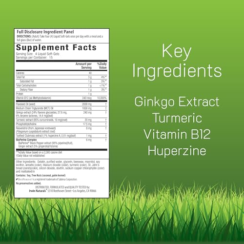 Irwin Naturals ginkgo biloba benefits