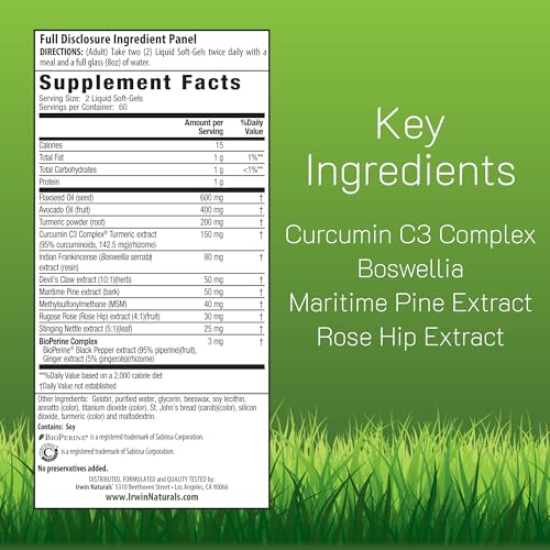 Irwin Naturals turmeric for inflammation