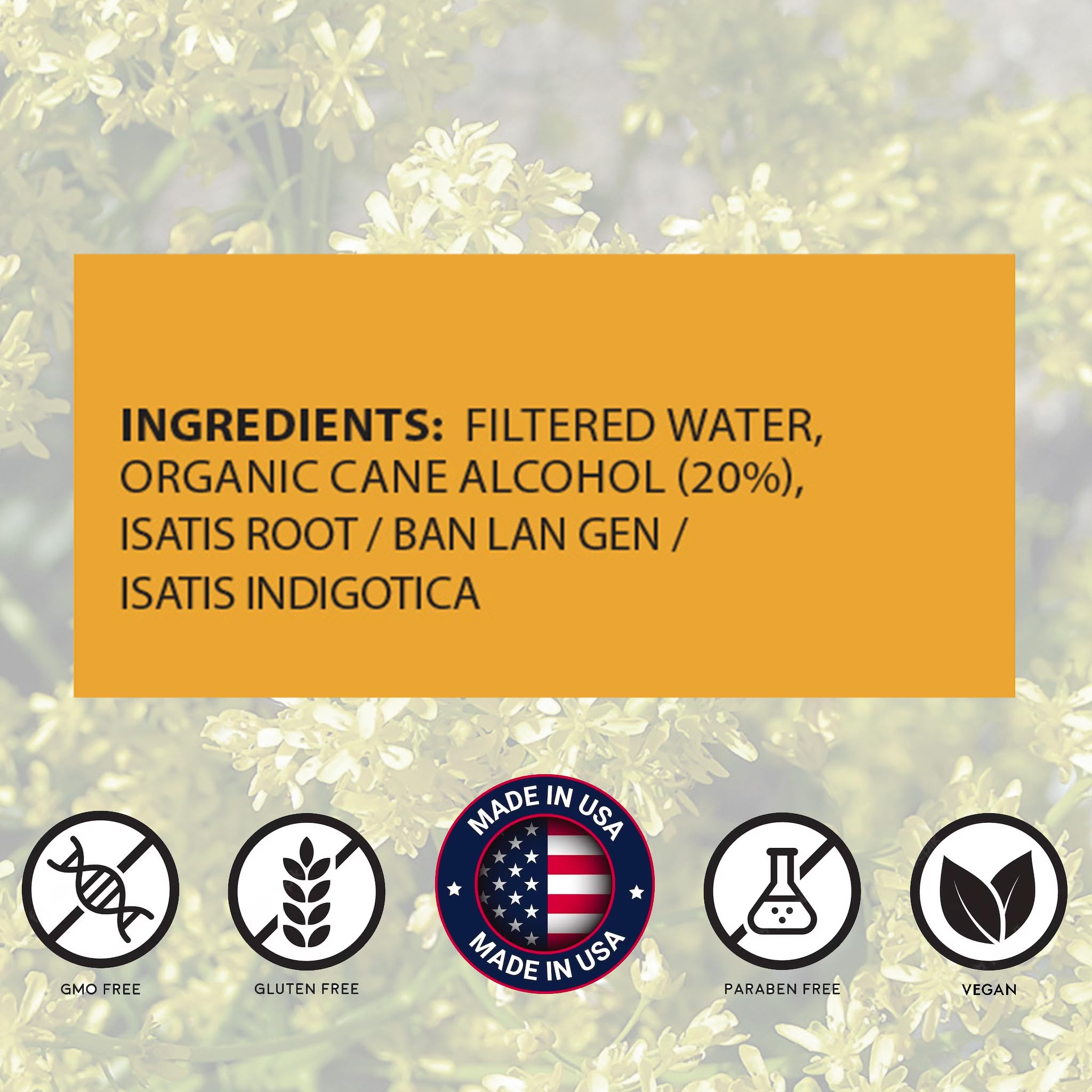 Isatis root liquid concentrate for immunity