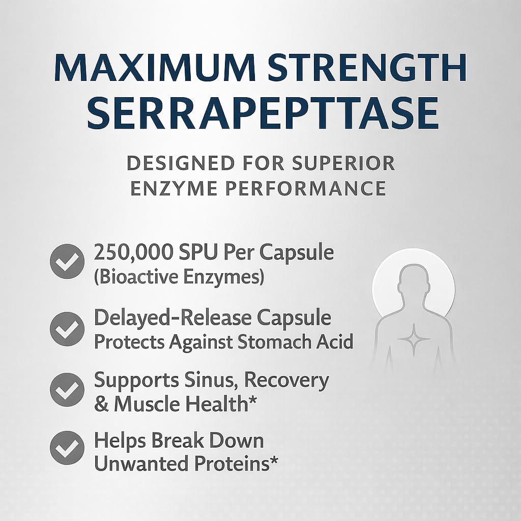 iSerra Serrapeptase support for digestive comfort