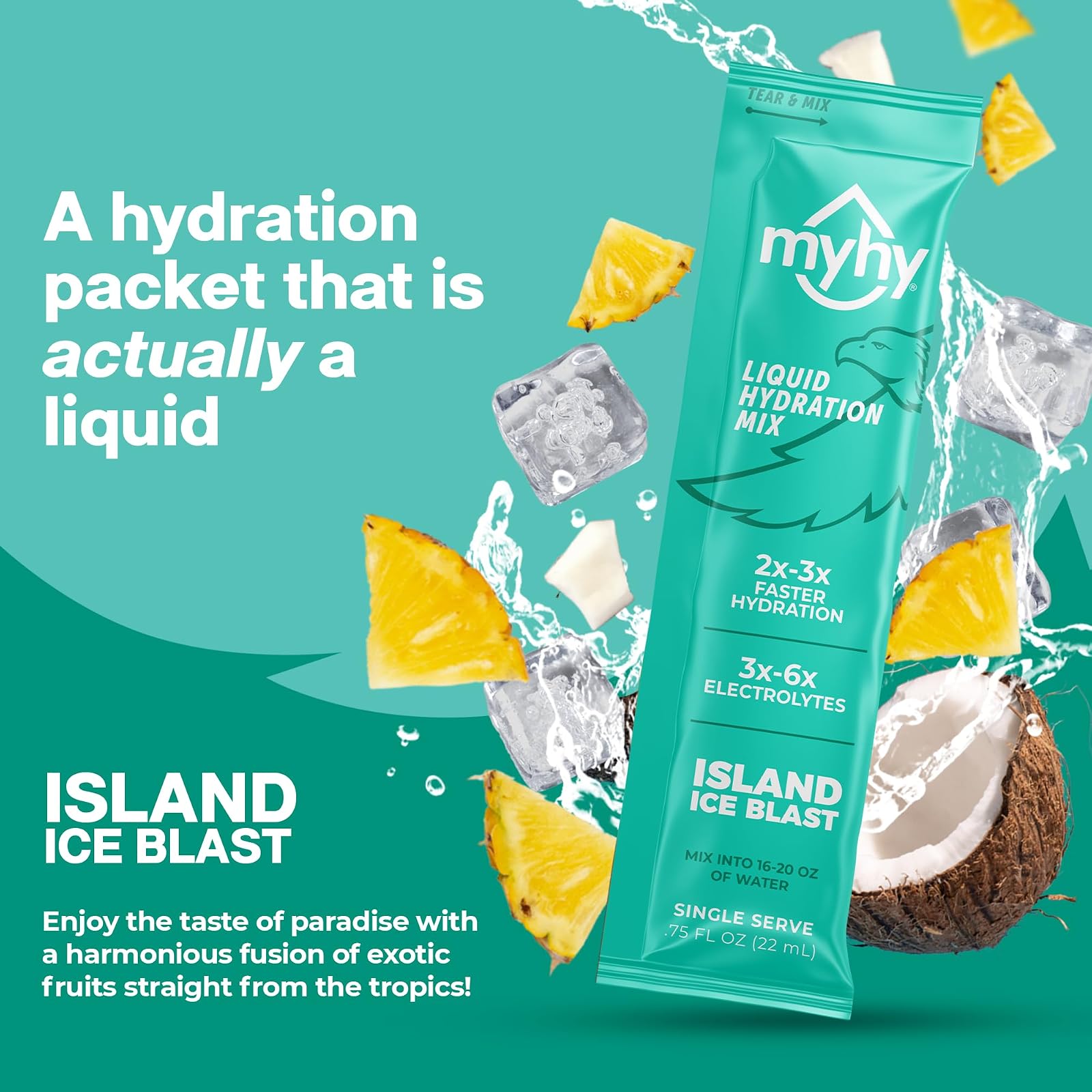 Island Ice flavour electrolyte drink mix