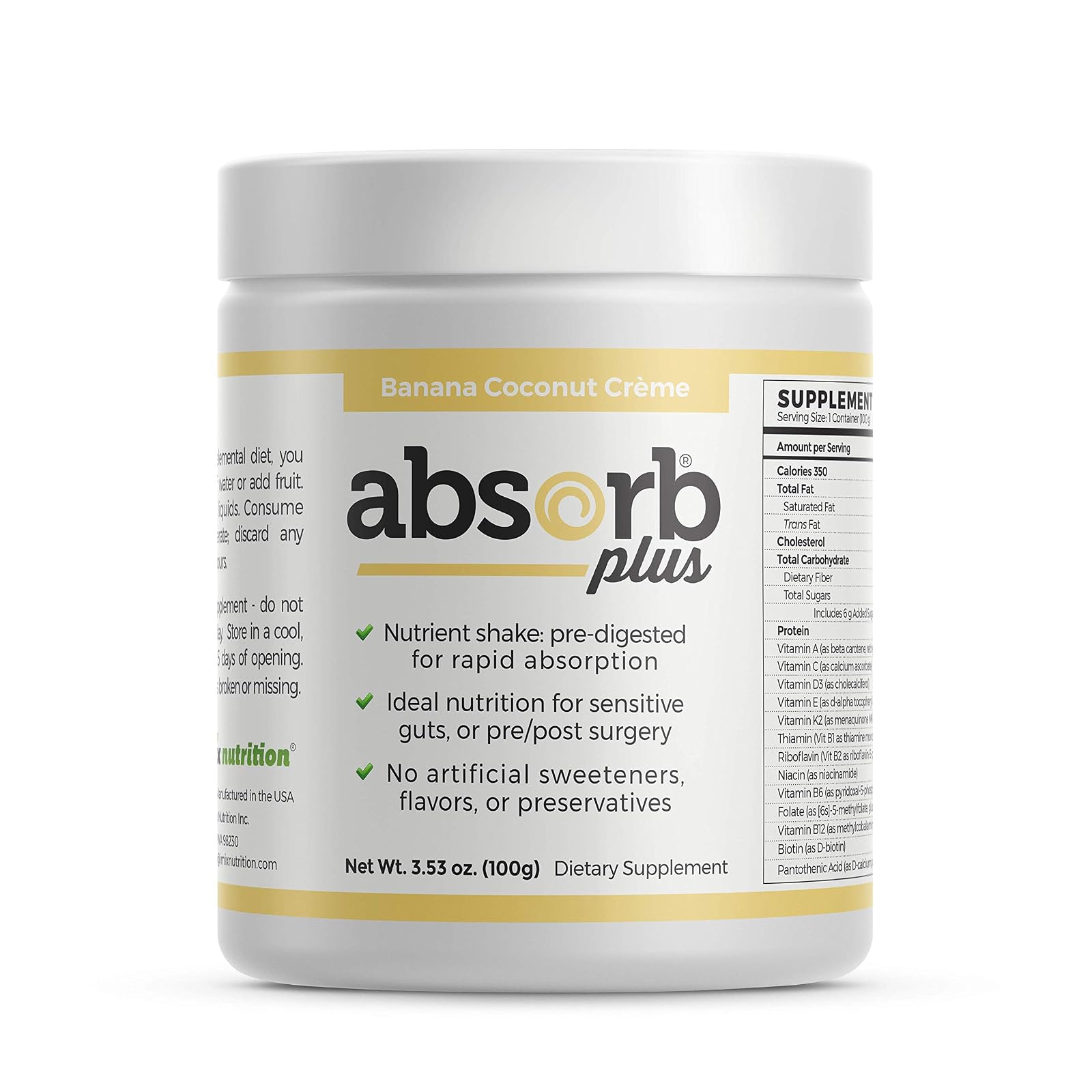 Isolate protein banana coconut flavour