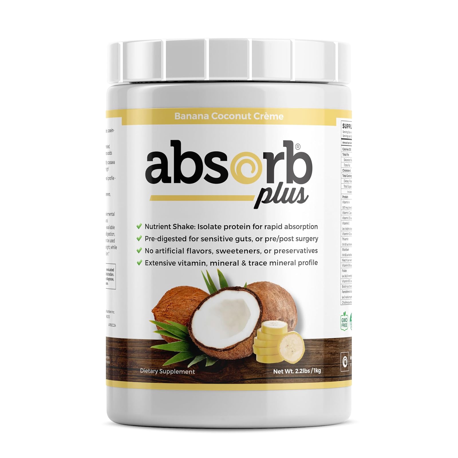 Isolate protein banana coconut flavour