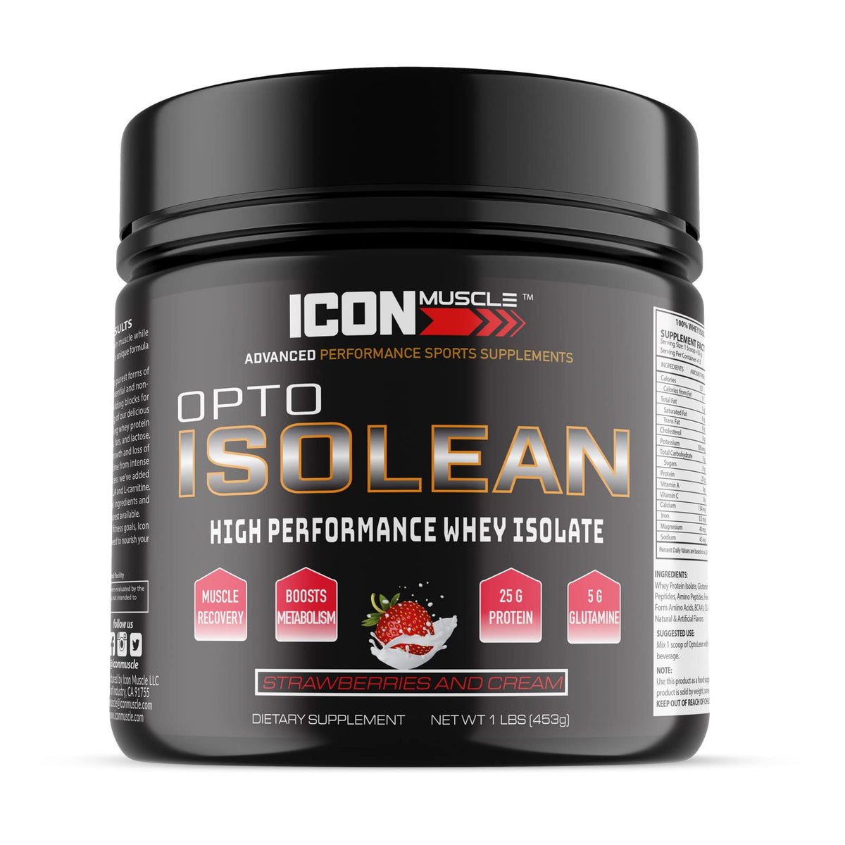 Isolean whey protein isolate powder for muscle recovery