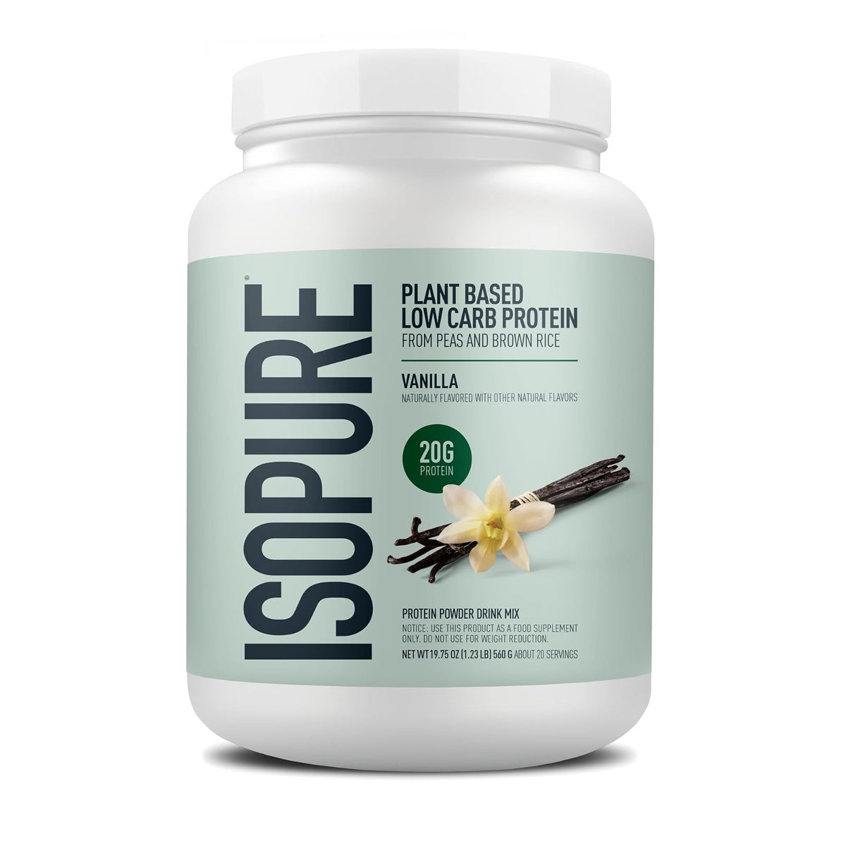 Isopure plant protein powder vanilla