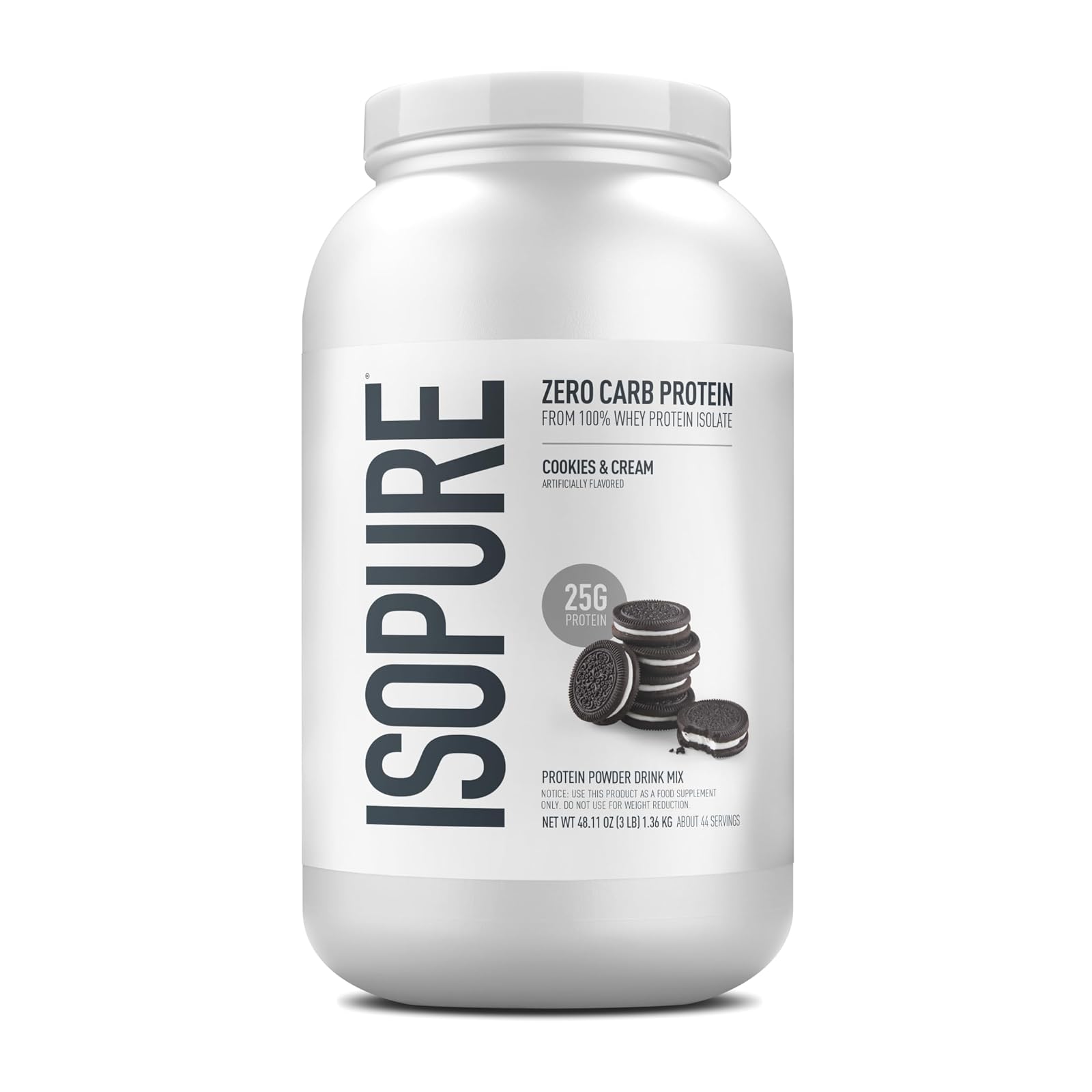 Isopure whey protein cookies and cream